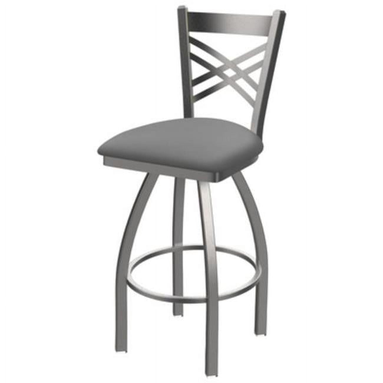 30 in. 820 Catalina Swivel Stool Stainless Finish with Canter Folkstone ...