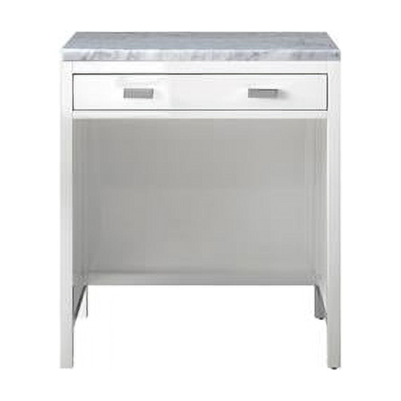 30 in. Addison Free-standing Countertop Unit with 3 cm Carrara Marble ...