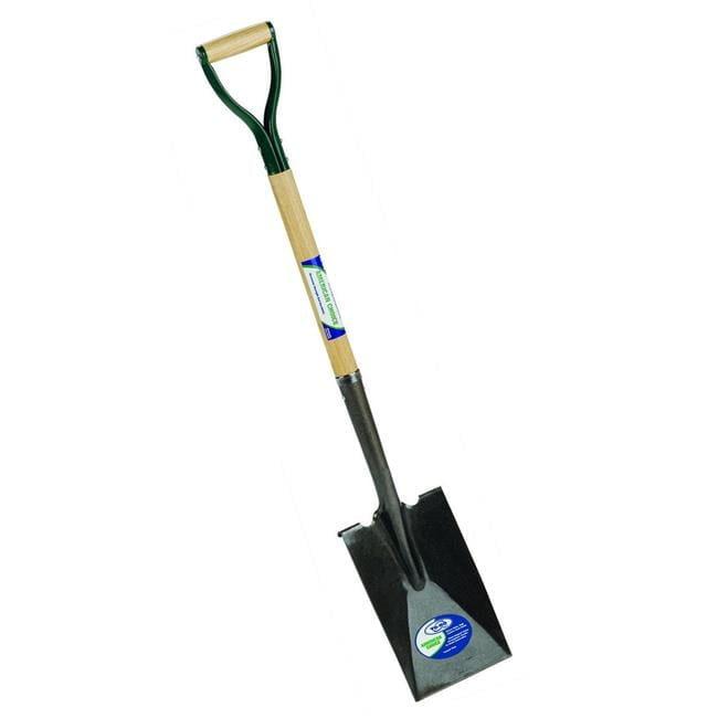 30 in. Black American Choice Garden Spade with Steel D-Grip Wood Handle ...