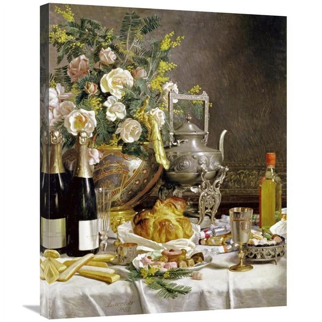 30 in. Bottles of Champagne Bread Biscuits & Cakes Art Print - Jules ...