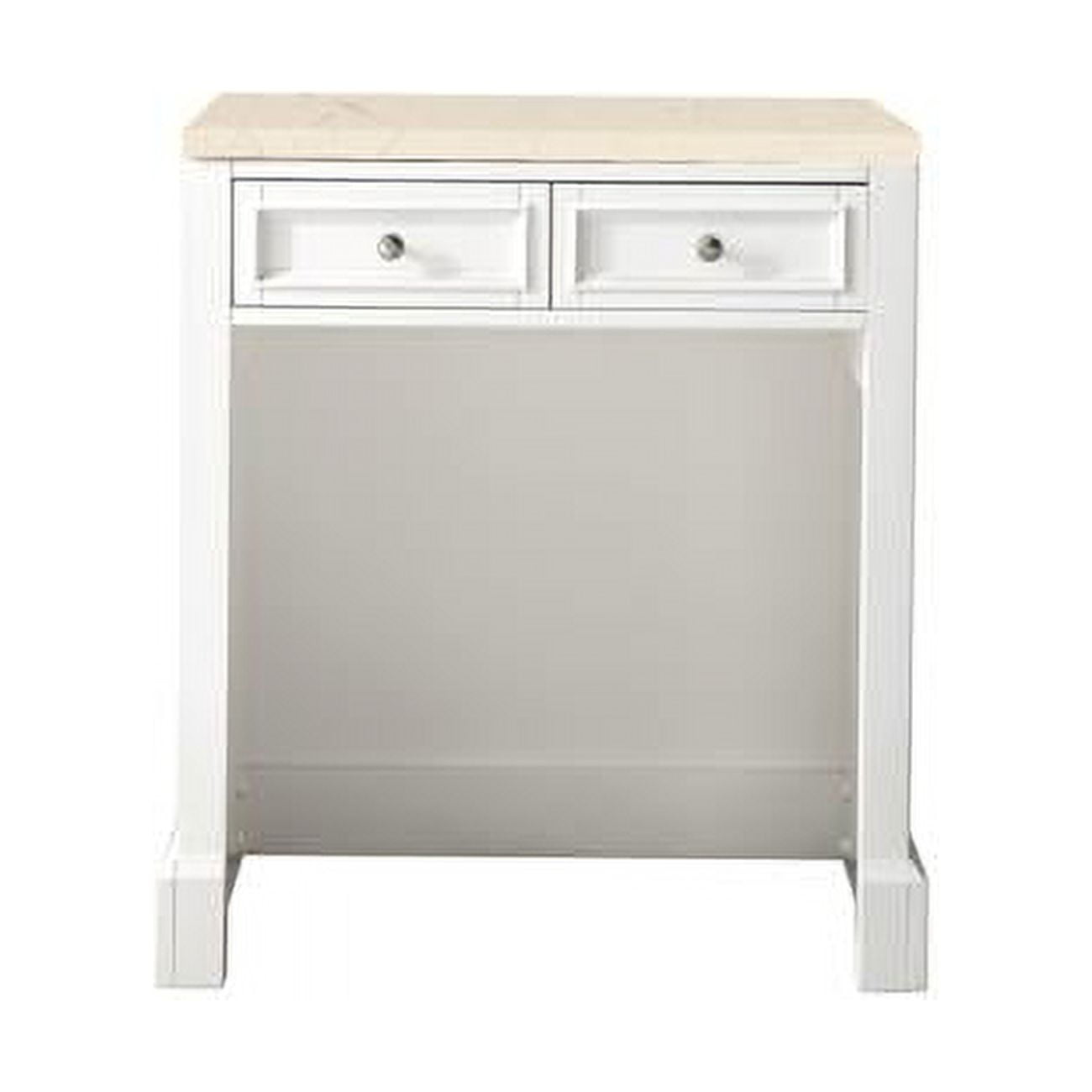 30 in. De Soto Makeup Countertop Unit with 3 CM Eternal Marfil Quartz ...
