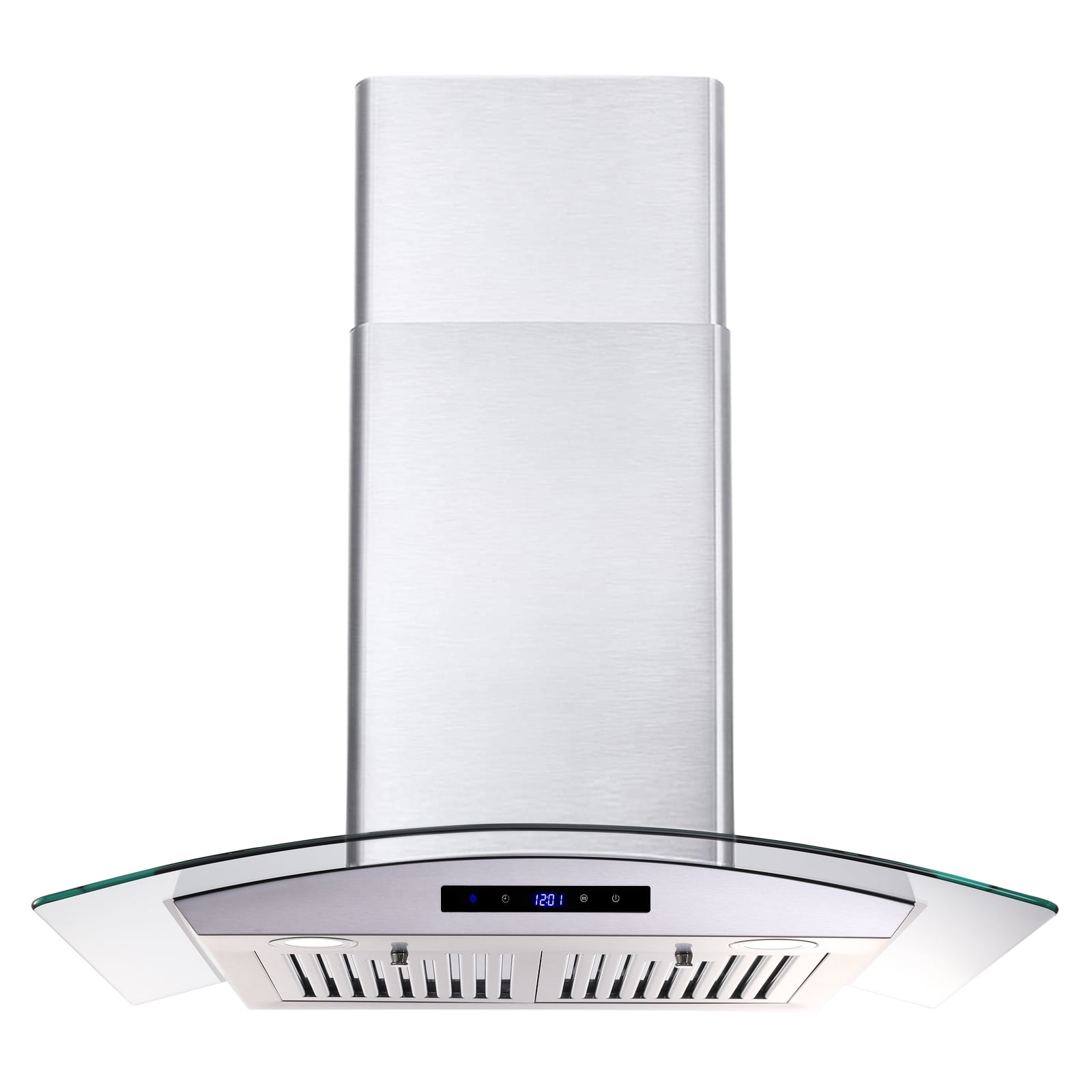 30 in. Ducted Wall Mount Range Hood, Stainless Steel Kitchen Exhaust ...