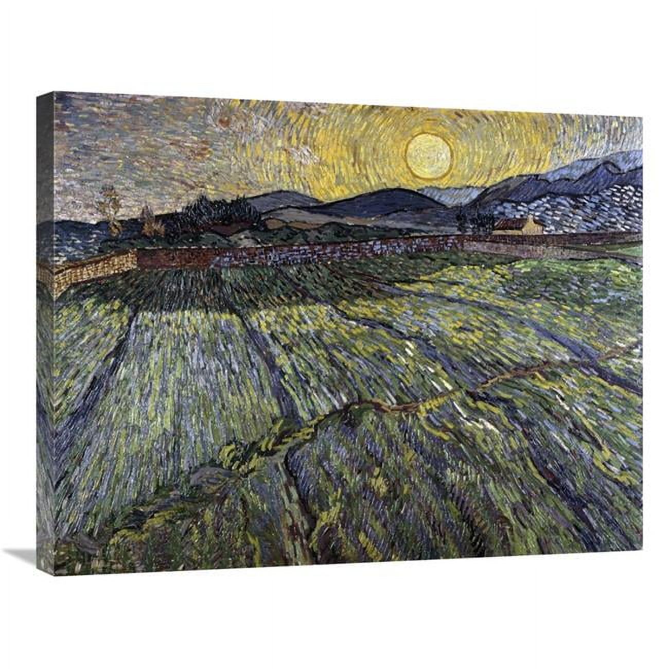 30 in. Enclosed Field with Rising Sun, Saint-Remy Art Print - Vincent ...