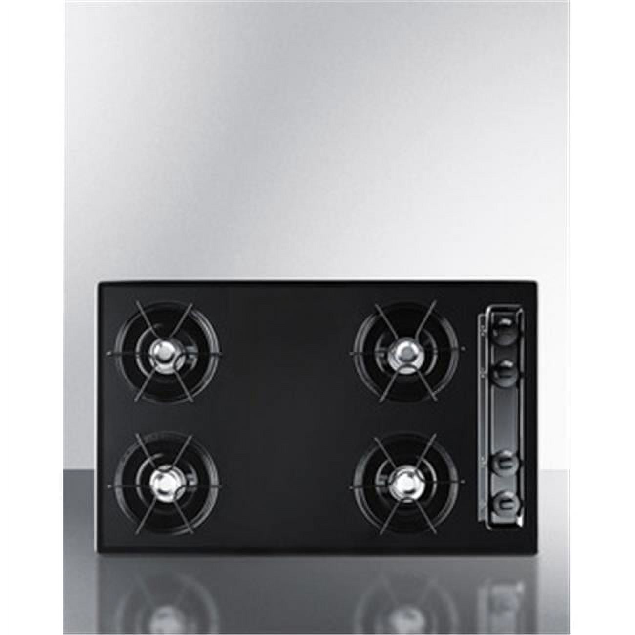 30 in. Gas Open Burner Cooktop, Black - Walmart.com