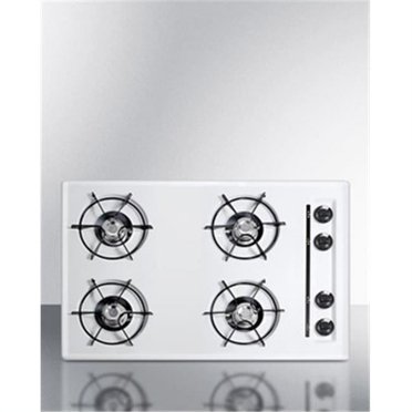 24" wide open burner gas cooktop in black with battery start ignition ...