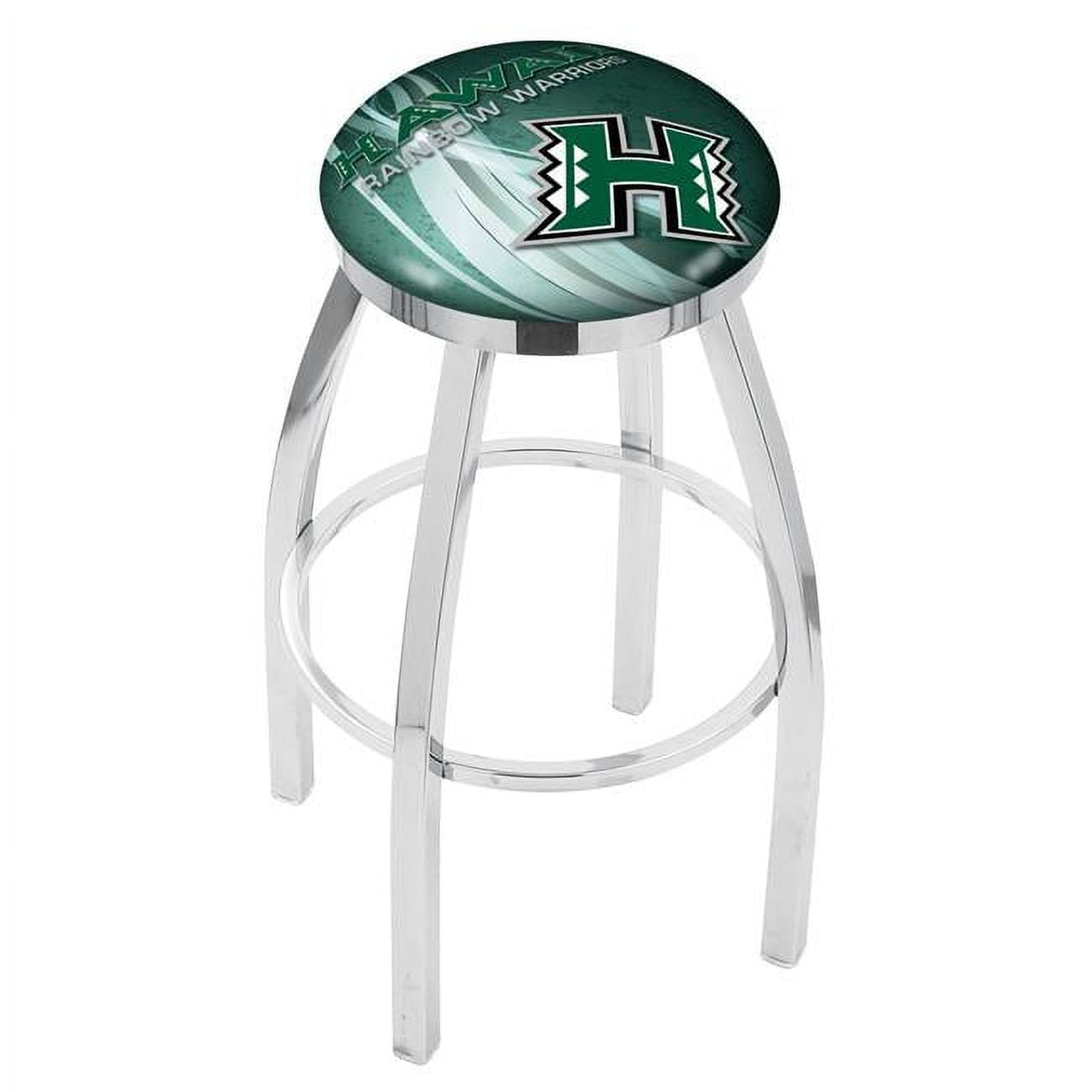 30 in. Hawaii Bar Stool with Rainbow Warriors Logo Swivel Seat ...