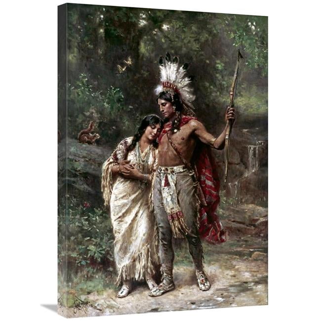 30 in. Hiawathas Wedding Journey - Longfellow Art Print - Jean Leon ...