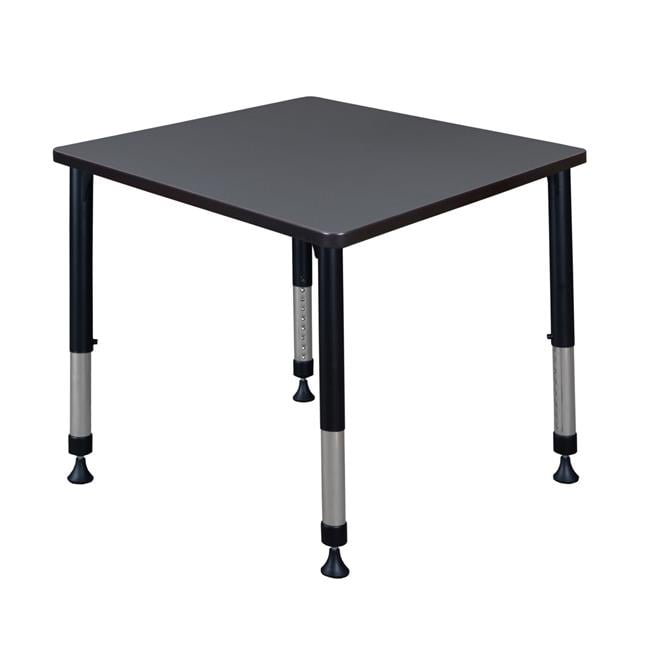 30 in. Kee Square Height Adjustable Classroom Table, Grey - Walmart.com