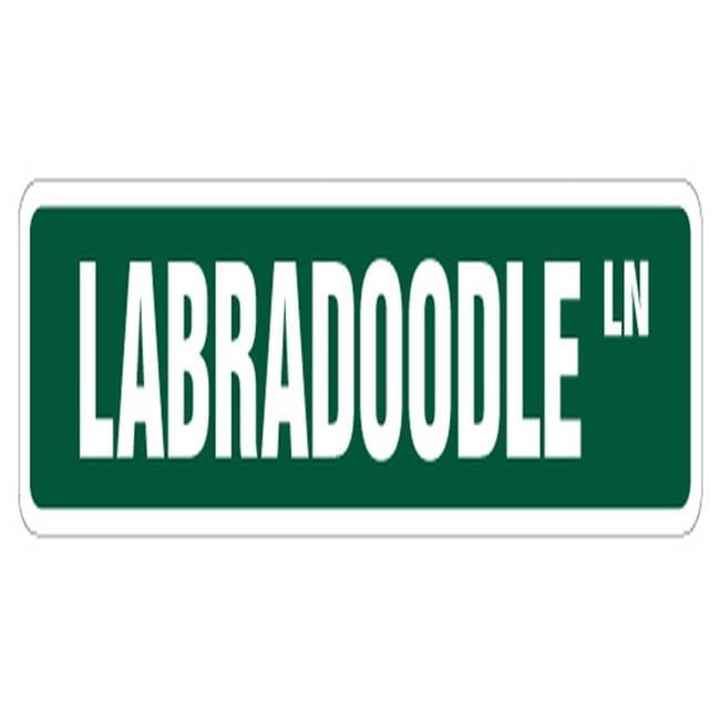 30 in. Labradoodle Street Sign - Dog Pet Lab Poodle Cute - Walmart.com