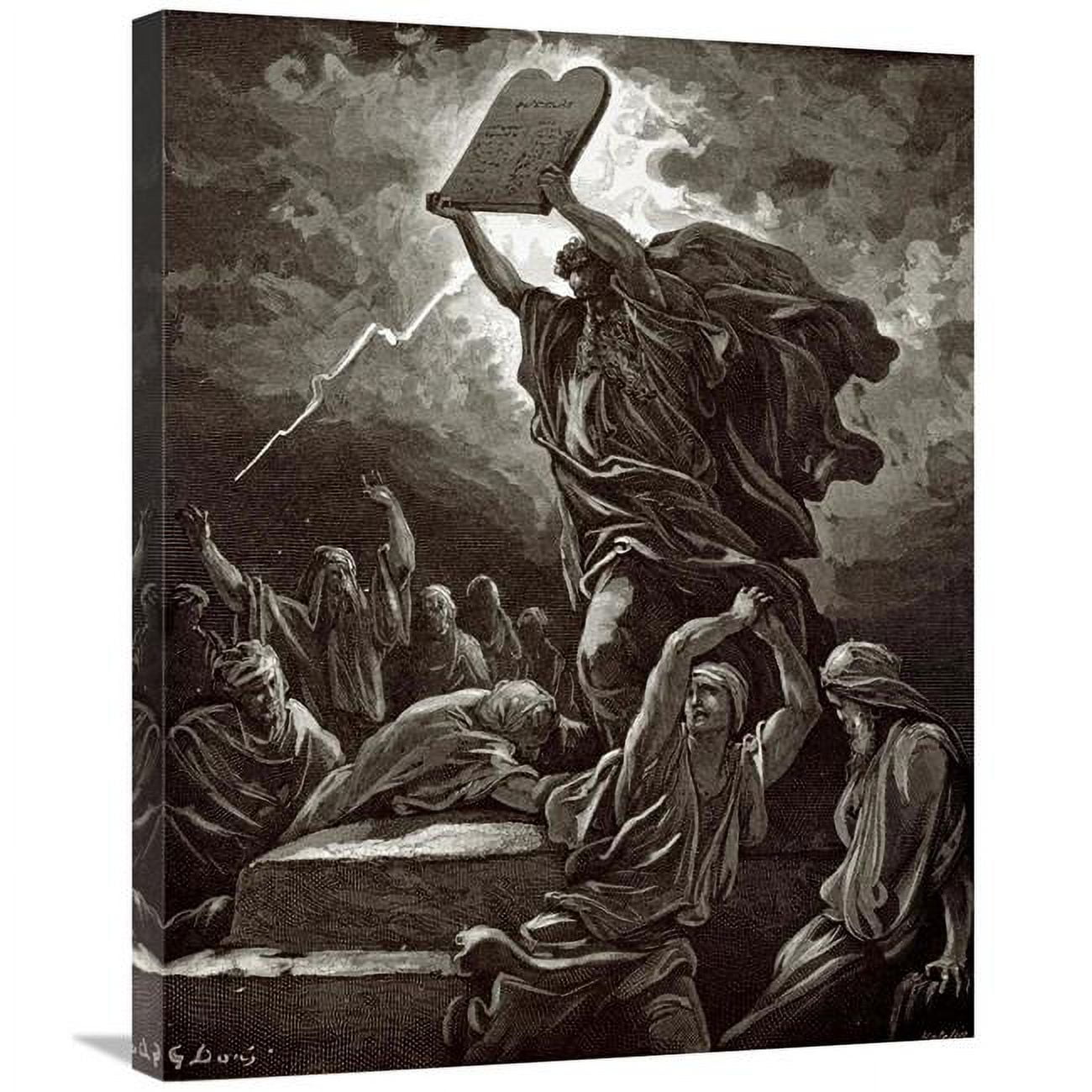 30 in. Moses Breaking the Tablets of the Law Art Print - Gustave Dore ...