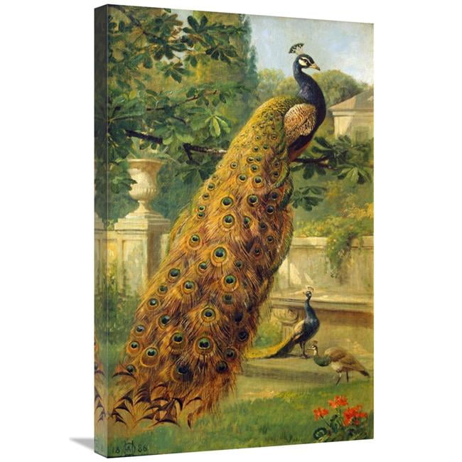 30 in. Peacocks in the Park Art Print - Olaf August Hermansen - Walmart.com