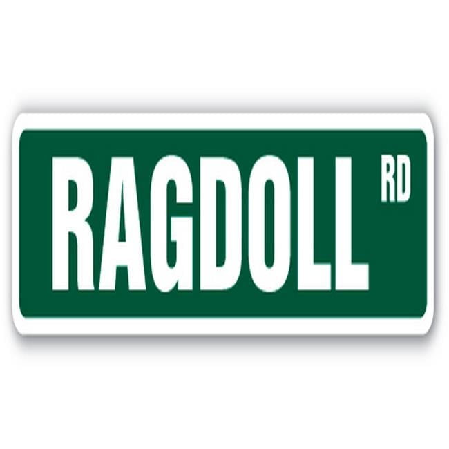 30 in. Ragdoll Street Sign - Cat Breed Feline Kitty Kitten - Walmart.com