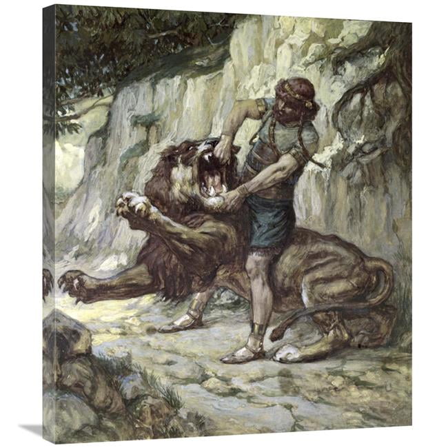 30 in. Samson Kills a Young Lion Art Print - James Tissot - Walmart.com