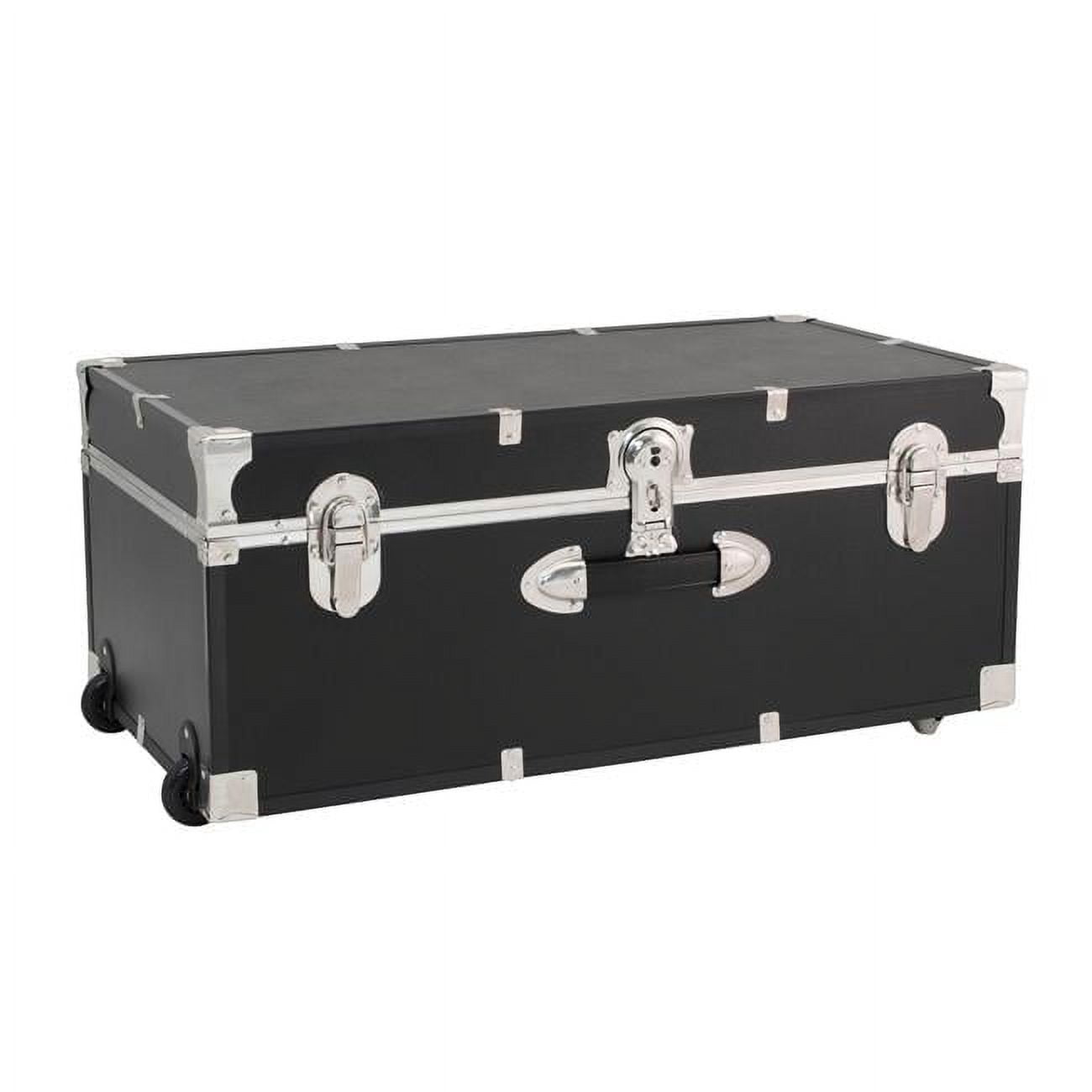 Seward Explorer 30 in. Lockable Metal Storage Trunk with Wheels, Dorm ...