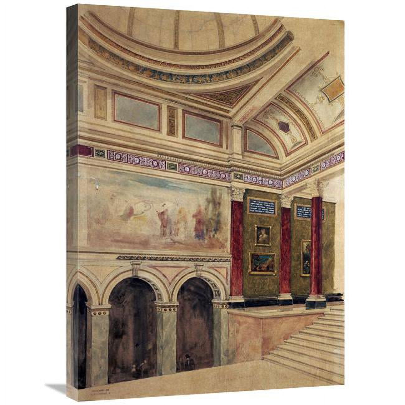 30 in. The Entrance Hall of the National Gallery, London Art Print ...