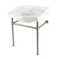 30 in. Victorian Console Sink with Stainless Steel Legs, Brushed Nickel ...