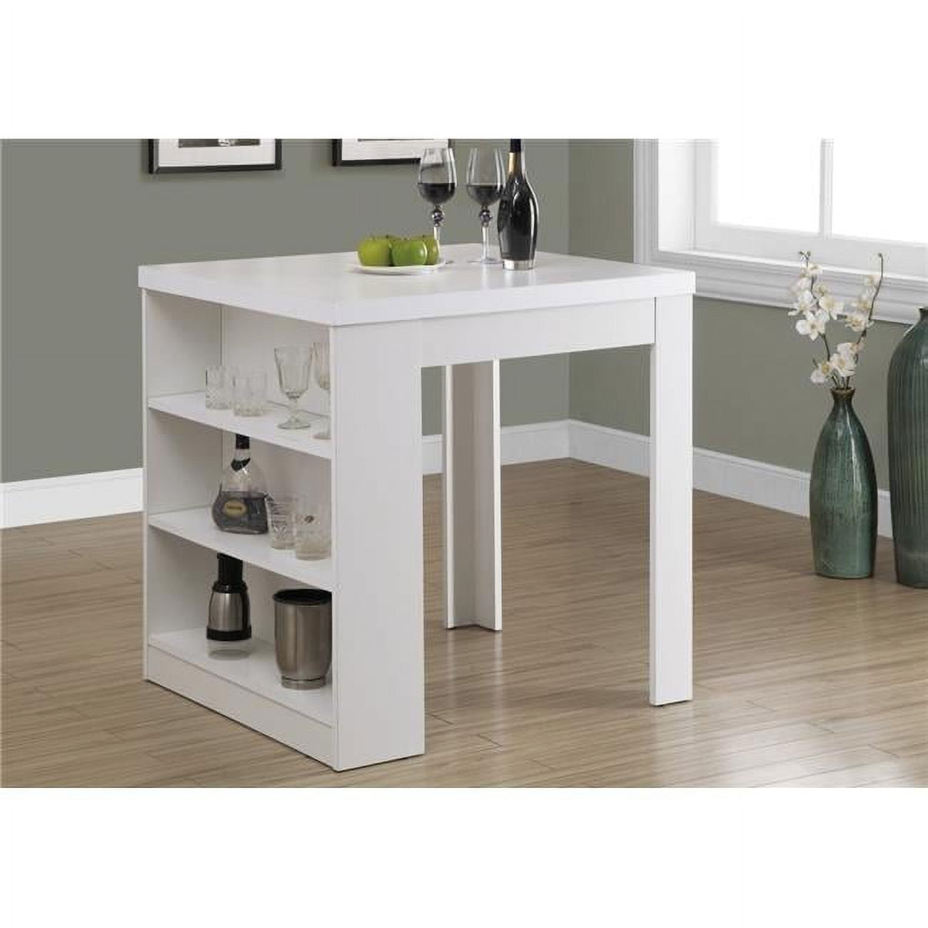 30 in. White Particle Board, Hollow Core & MDF Counter Height Dining ...