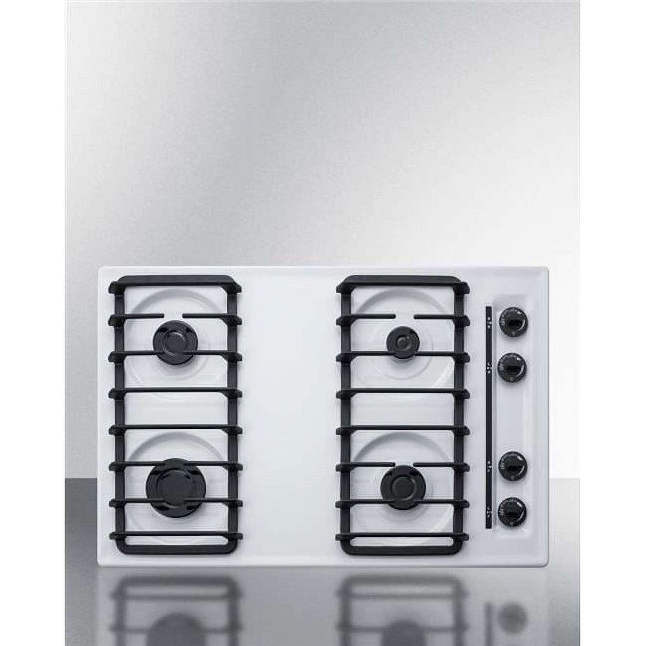 30 in. Wide 4-Burner Gas Cooktop, White - Walmart.com