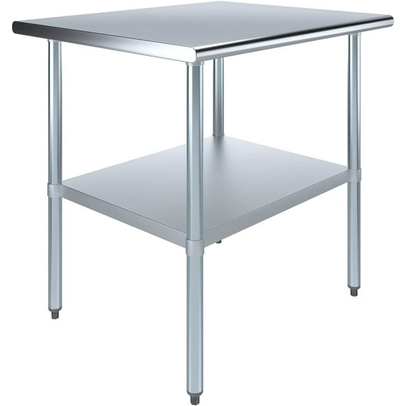 30 in. x 36 in. Stainless Steel Work Table | NSF Kitchen Prep Table ...
