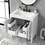 30 inch Bathroom Vanity with Top Sink, Modern Bathroom Storage Cabinet ...