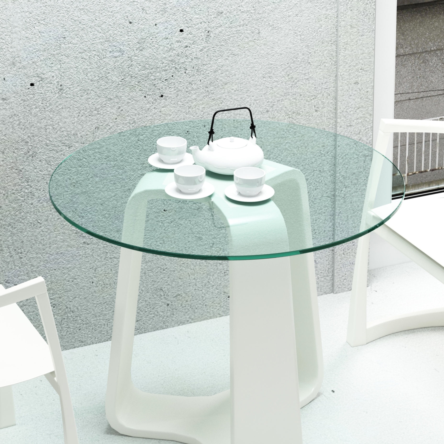 30-inch Diameter Transparent Tempered Glass Table Top for Lobby and ...