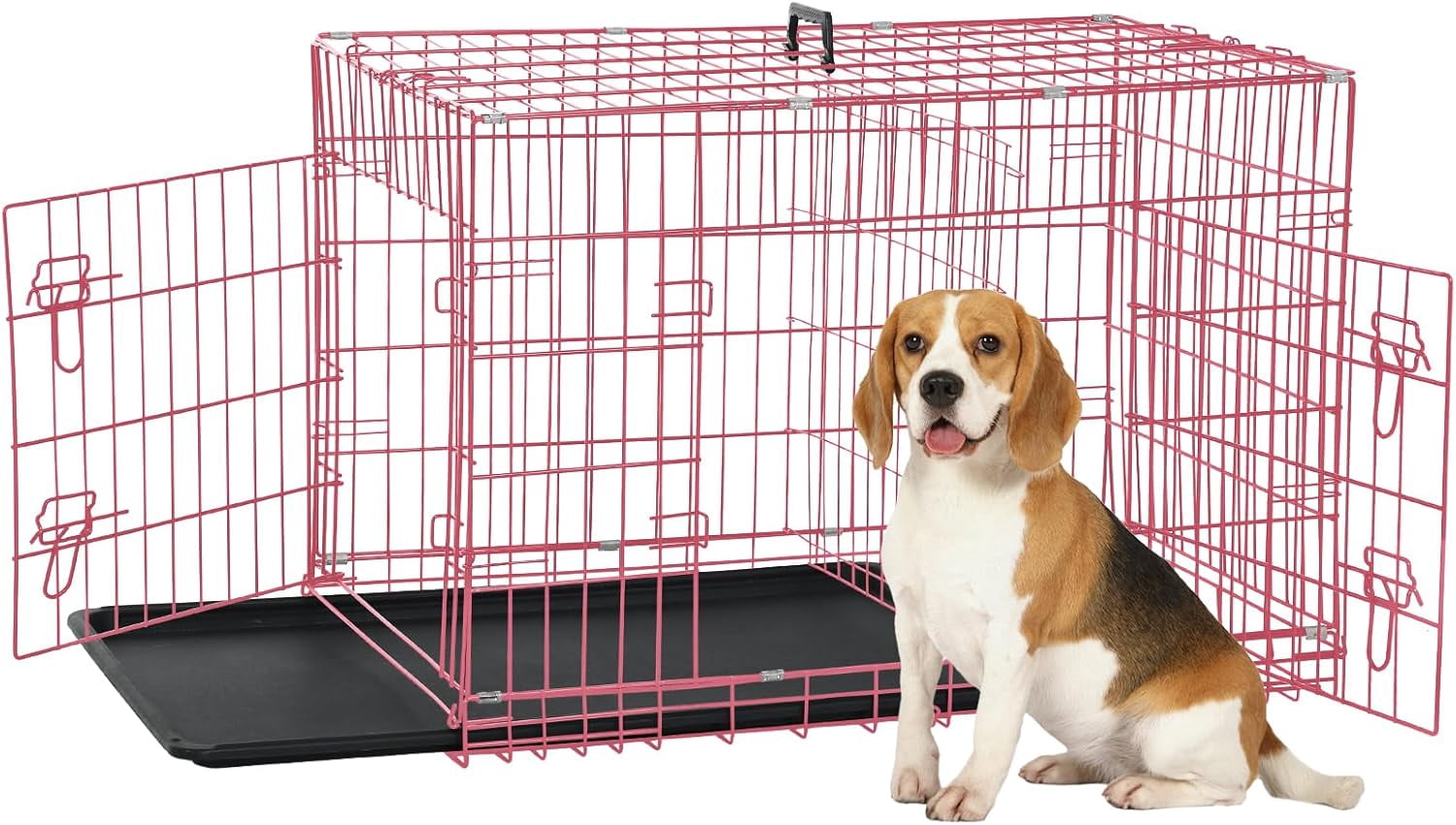 30 inch Dog Crate Small Medium Dog Crate with Dog Crates Tray,Outdoor ...
