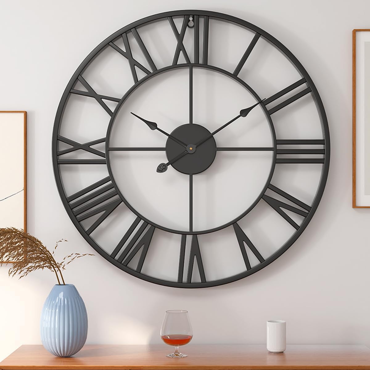 30 inch Large Metal Wall Clock, Industrial Indoor Outdoor Waterproof ...
