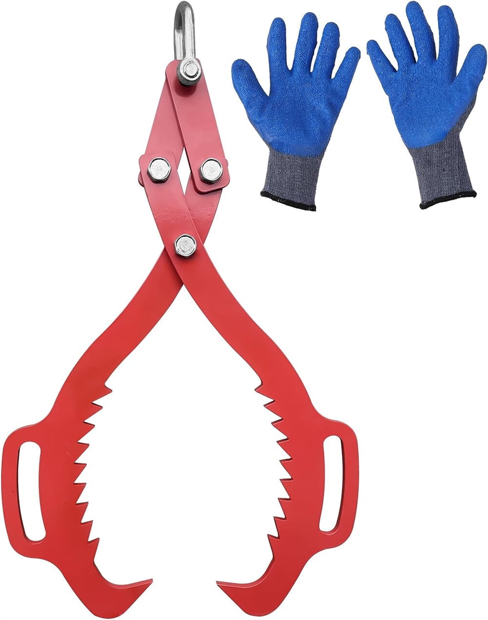 30 inch Log Lifting Tongs, 4 Claw Felled Timber Claw Hook Logging ...