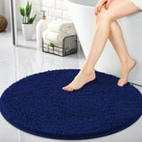 30-inch Round Bathroom Rugs, Extra Soft and Absorbent Chenille Bath ...