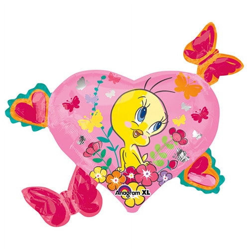 Anagram 30 inch Tweety Hearts & Butterflies Foil Balloon - Looney Tunes ...