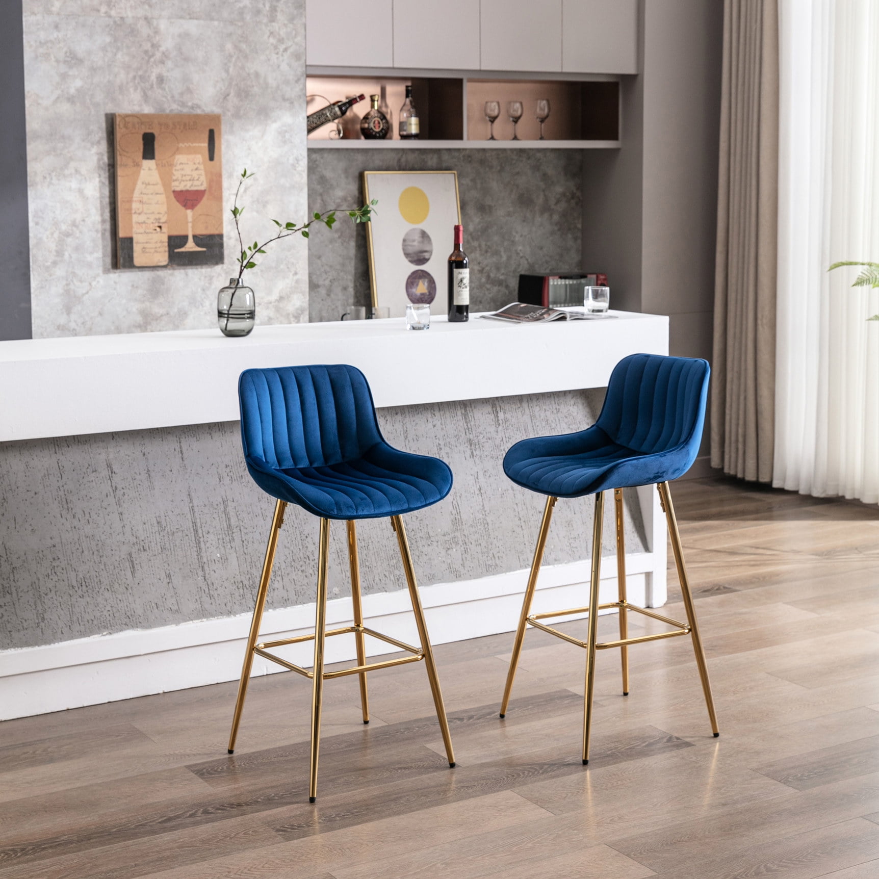 30-inch, Two Velvet Stools - Foam Filling Inside - In Poolside Bars ...