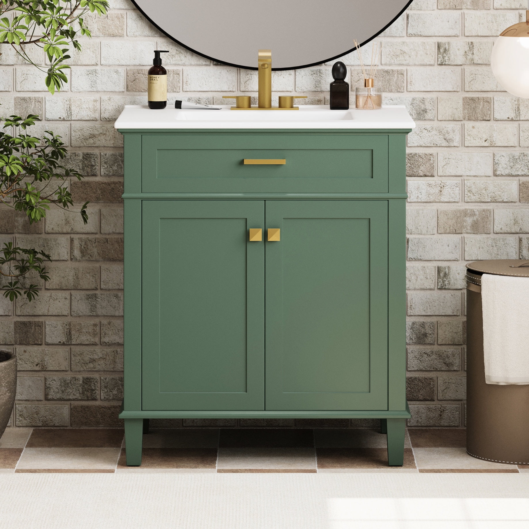 30-inch width, 18-inch depth - Maximize small bathroom space - For ...