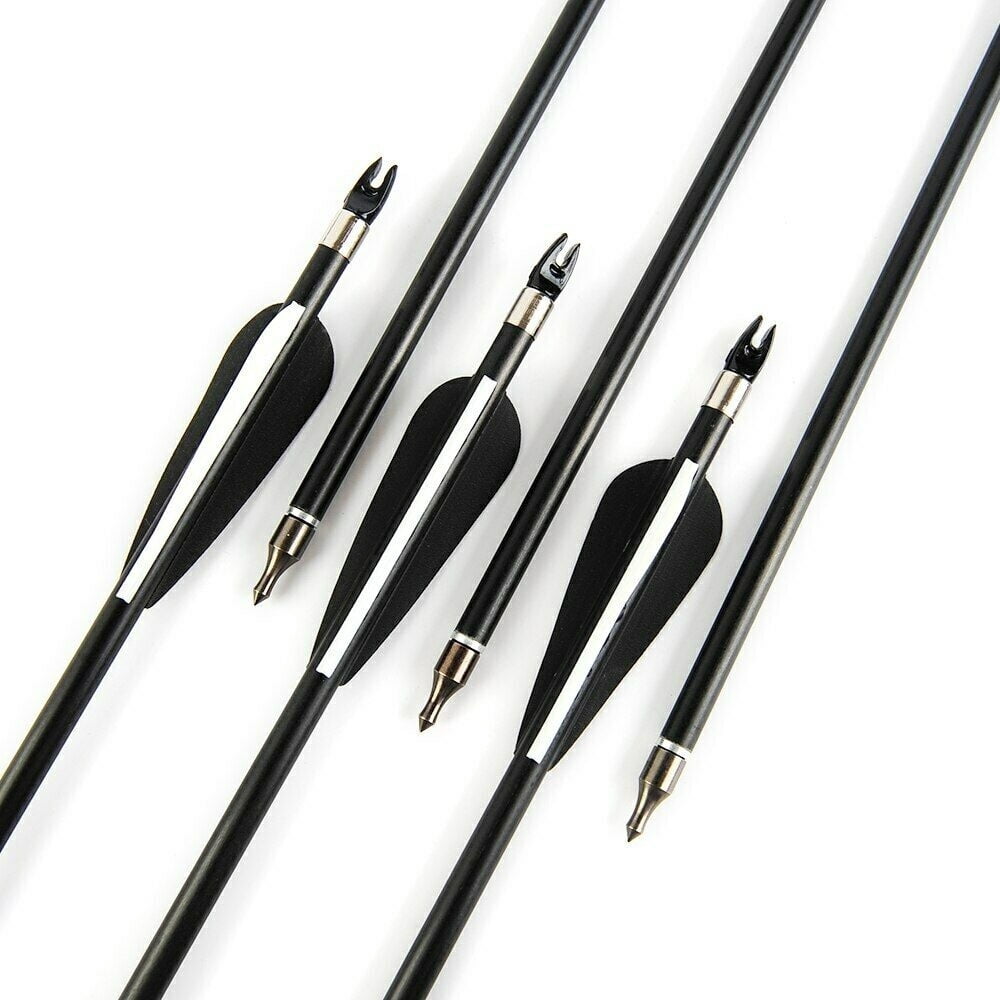 30 inches Fiberglass Arrows OD 8mm Archery Arrows For Recurve/Compound ...