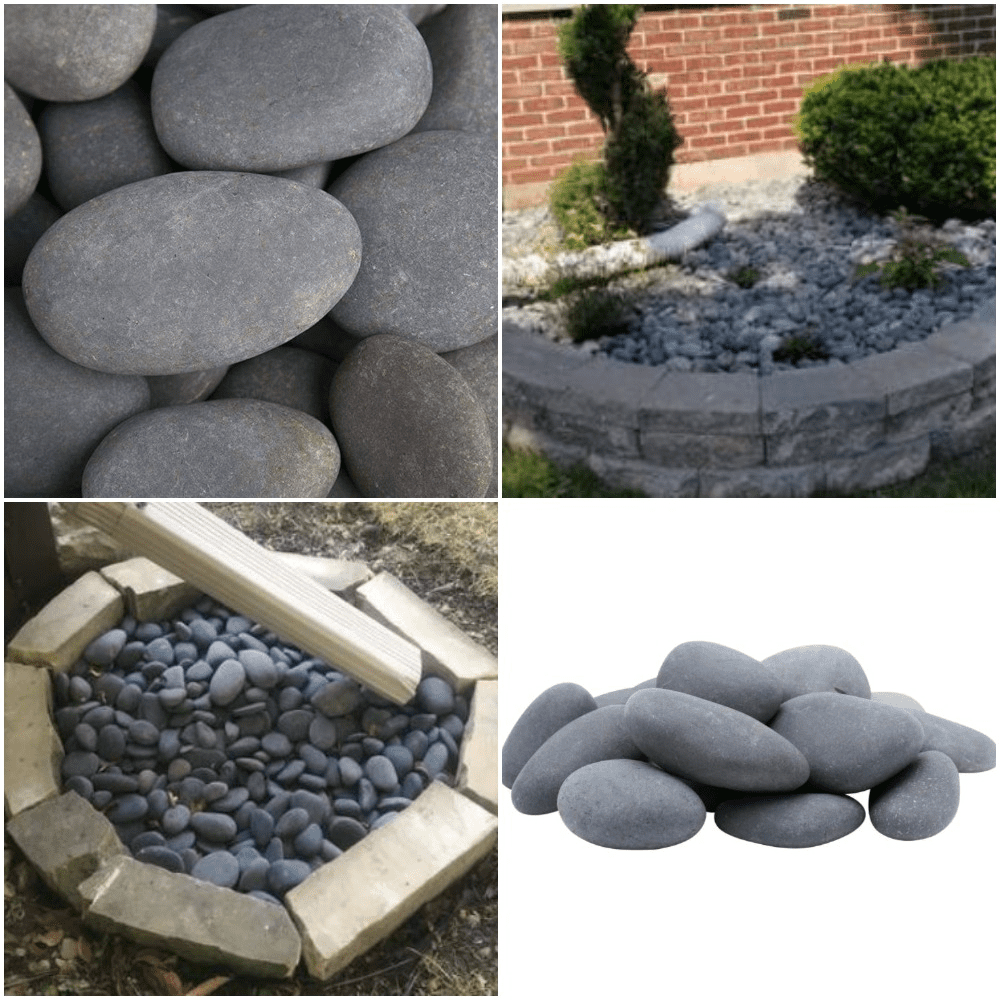 30 lbs. Natural Grey Large Pebbles Outdoor Landscaping Mexican Beach ...