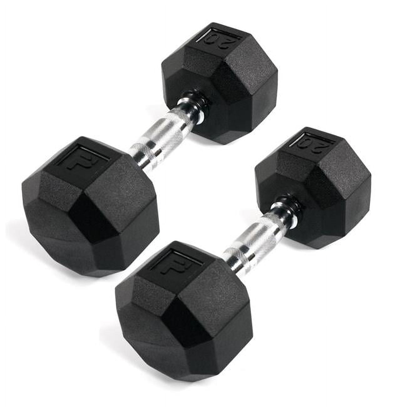 30 lbs Rubber Octagonal Dumbbell - Set of 2 - Walmart.com