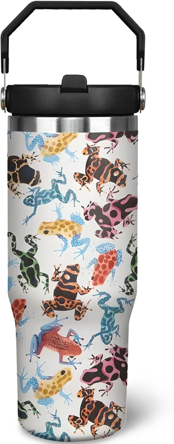 30 oz Frog Tumbler with Handle Gifts for Frog Lover 30oz Stainless ...