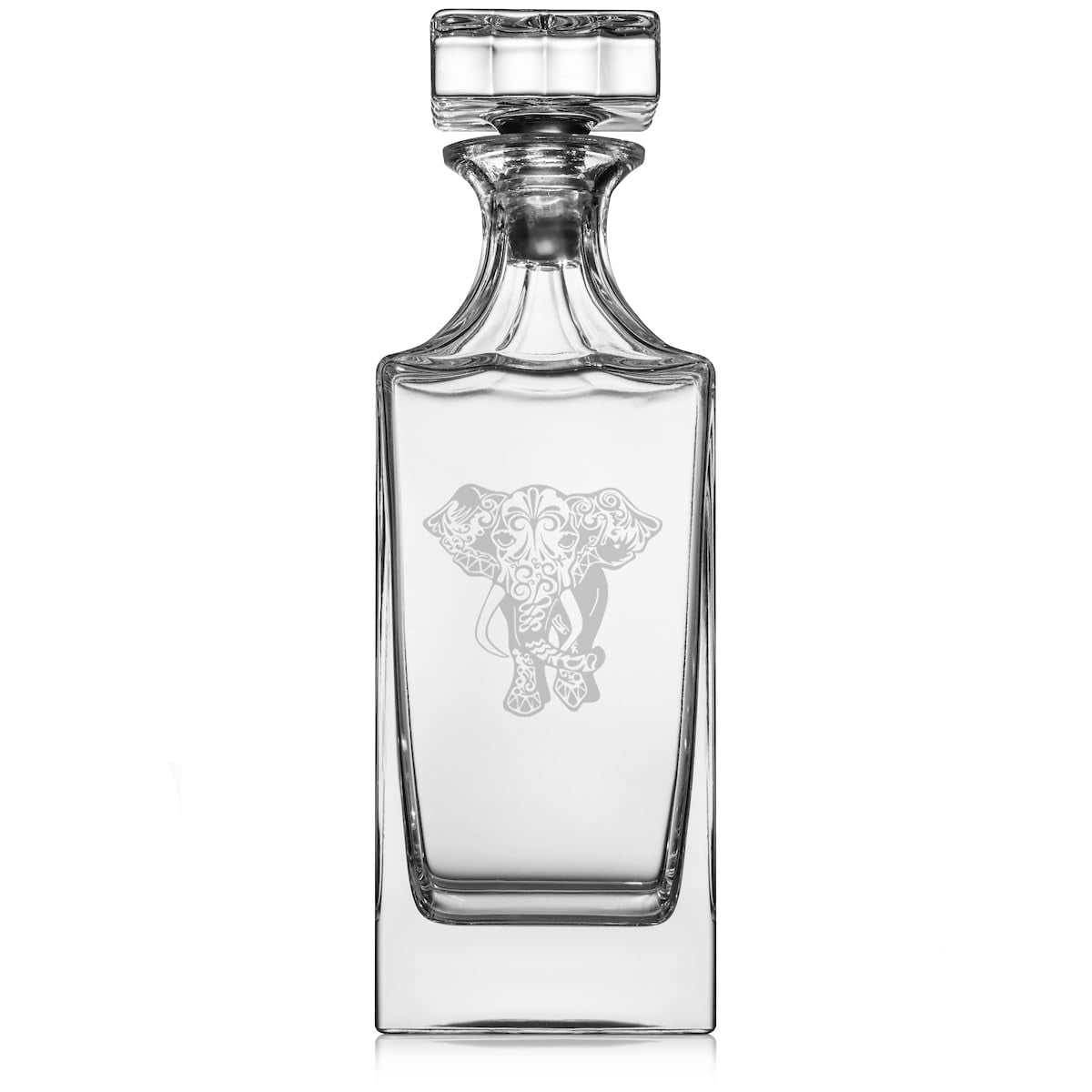 30 oz Glass Whiskey Decanter with Glass Stopper Gift Fancy Elephant ...