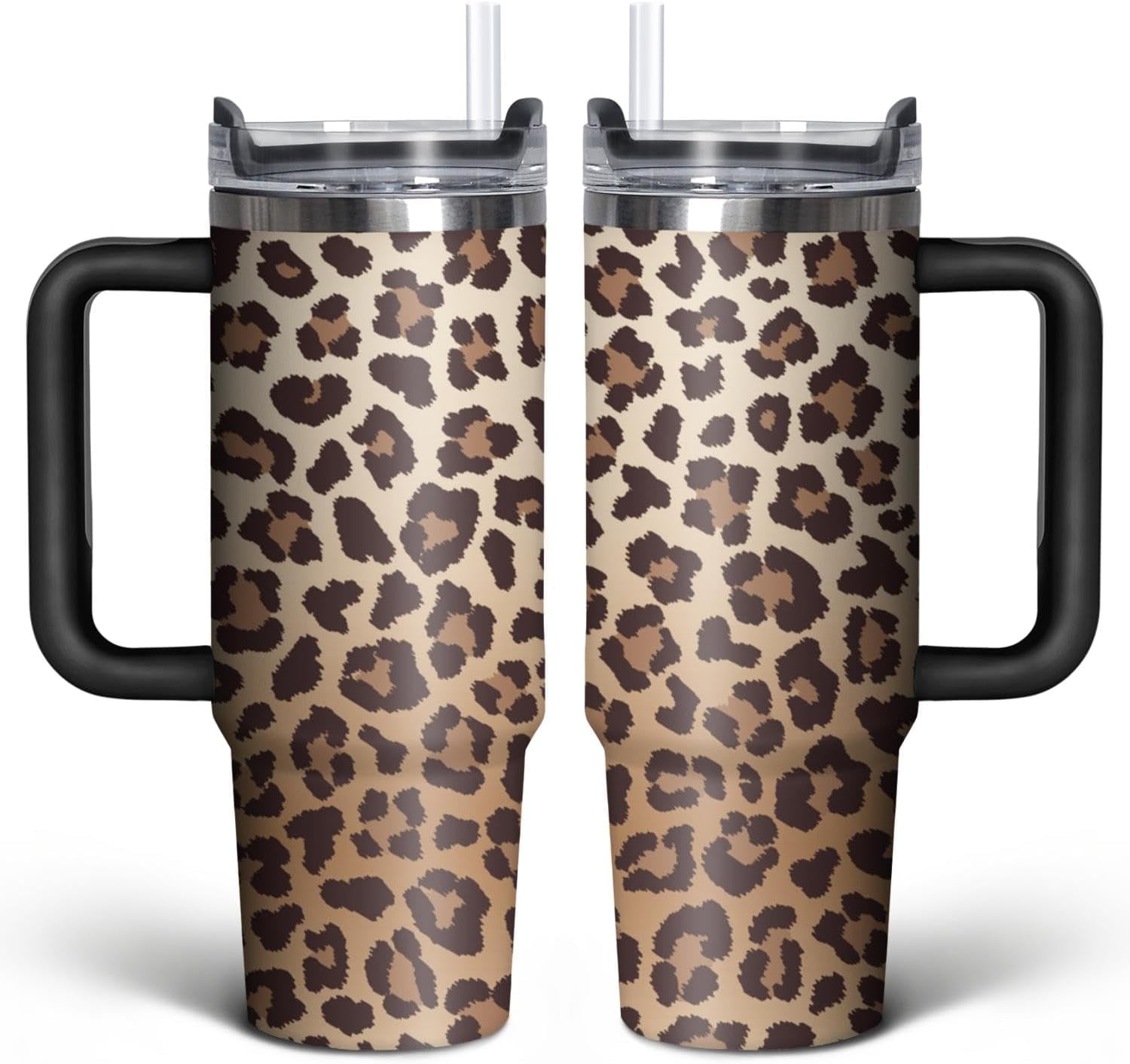30 oz Leopard Print Tumbler With Straw,Cheetah Print Mug Cups Water ...