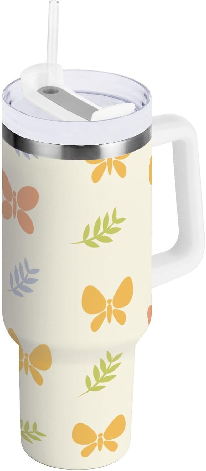 30 oz Tumbler with Handle Lid and Straw Insulated Water Tumbler ...