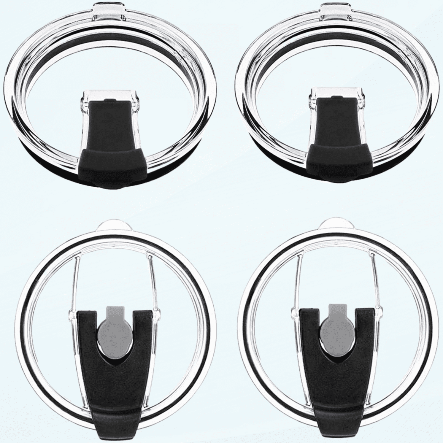 30 oz Tumbler Lids,4 Pack Spill-proof Splash Resistant Covers for ...