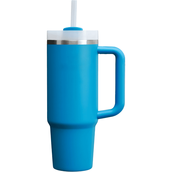 30 oz Tumbler with Handle and Straw, Insulated Stainless Steel Travel ...