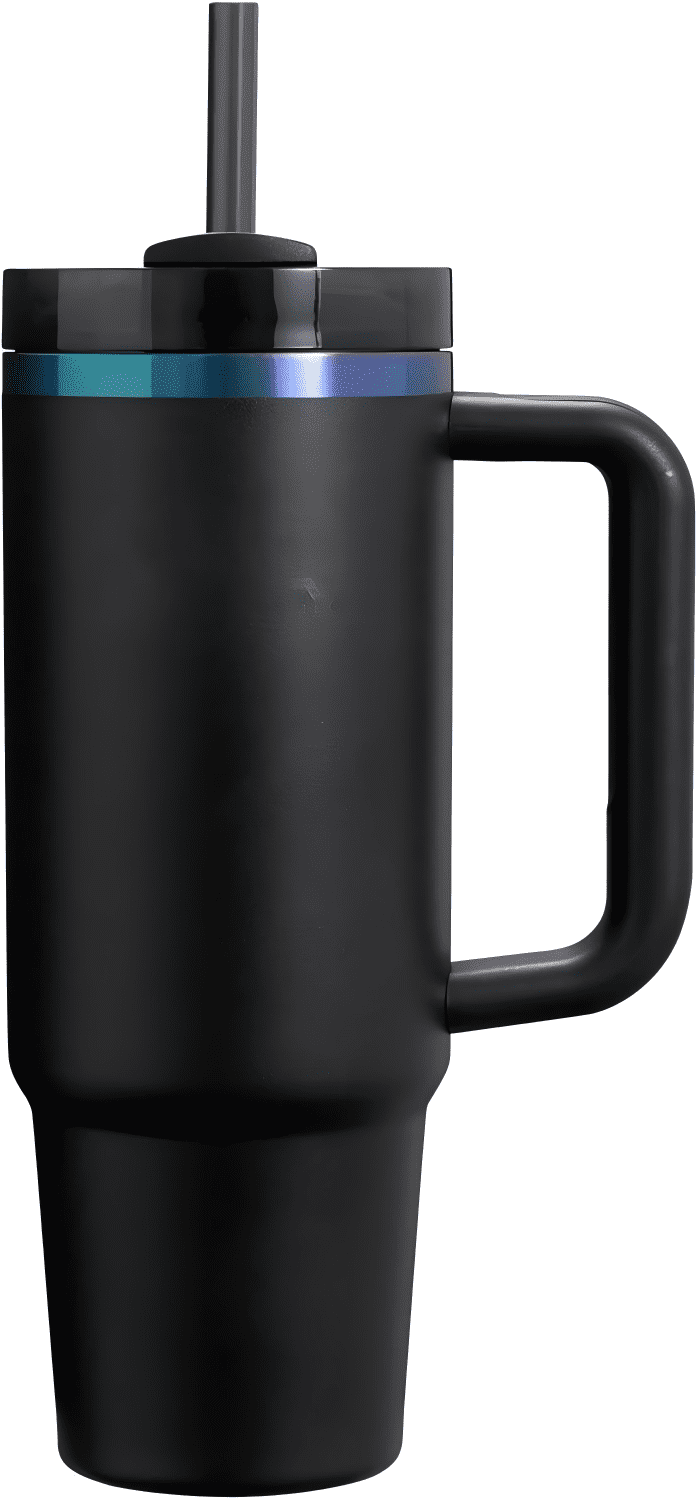 30 oz Tumbler with Handle and Straw, Insulated Stainless Steel Travel ...