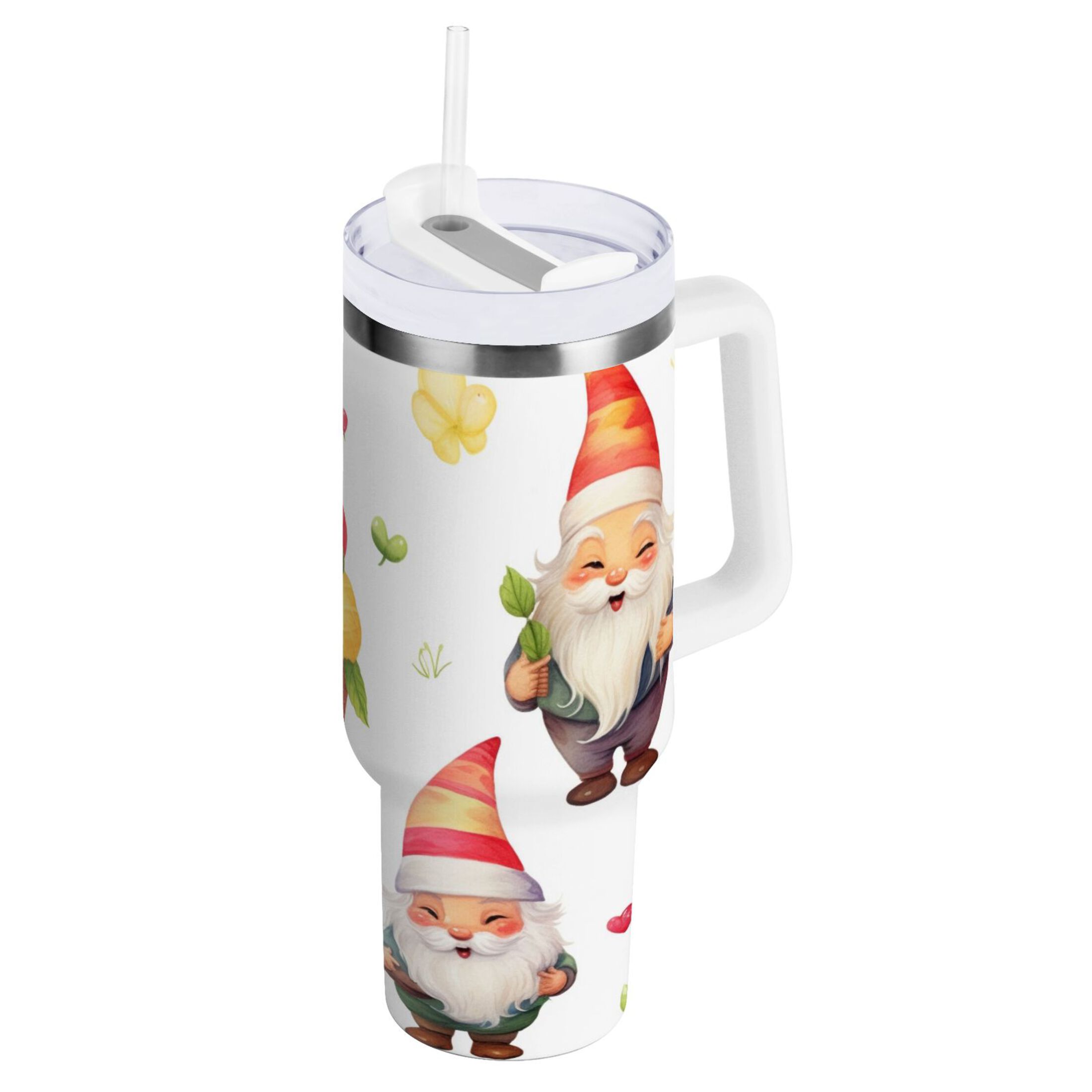 30 oz Tumbler with Handle and Straw Lid Vacuum Insulated Cup Leak-Proof ...