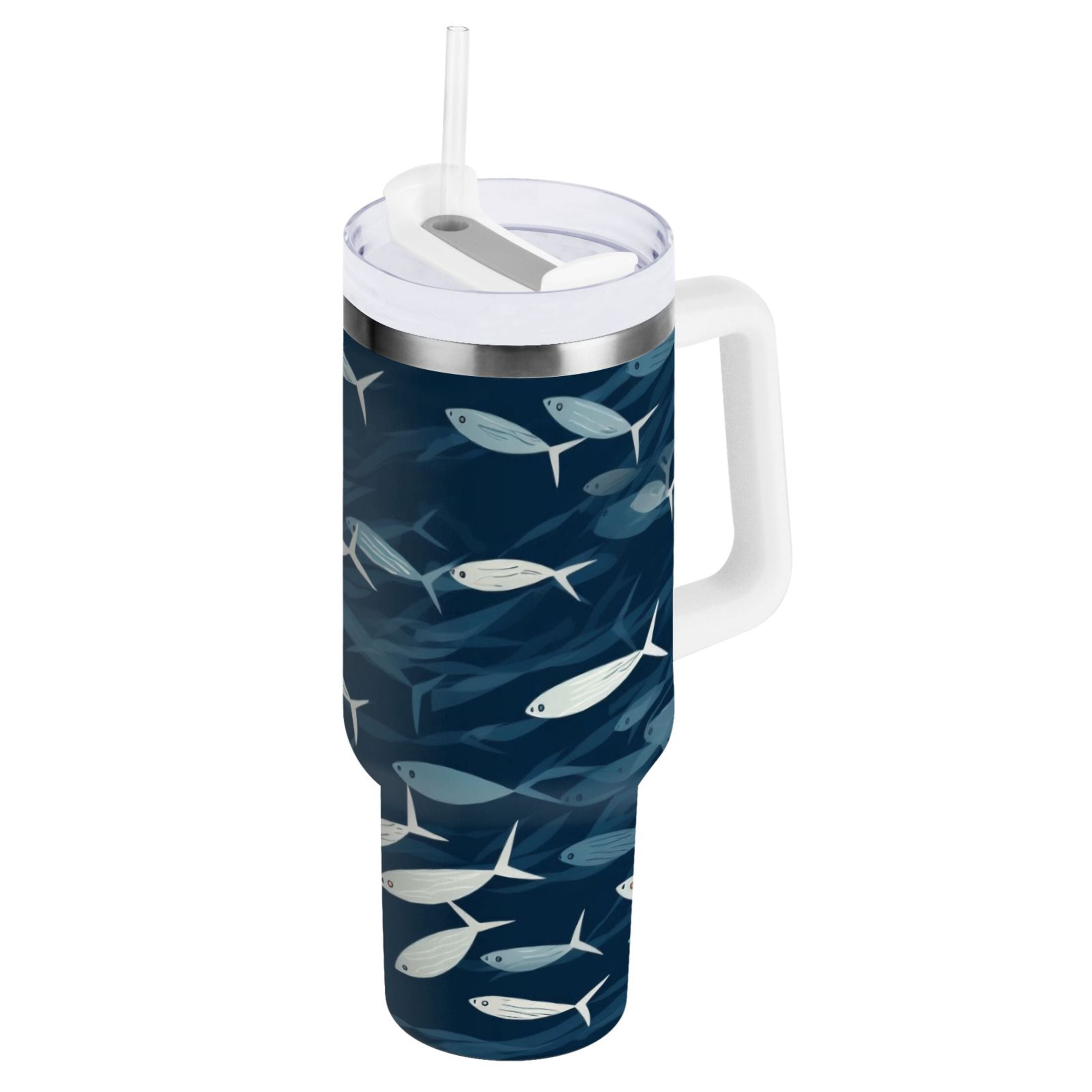 30 oz Tumbler with Handle and Straw Lid Vacuum Insulated Cup Leak-Proof ...