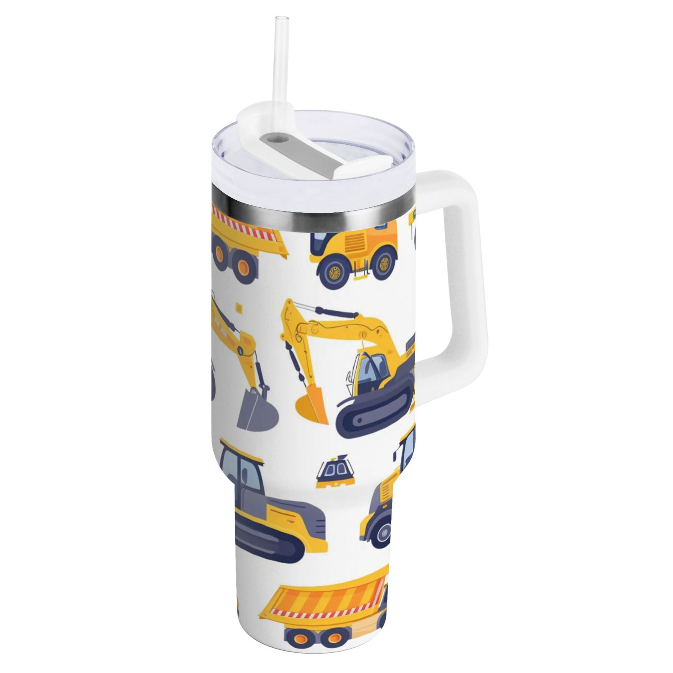 30 oz Tumbler with Handle and Straw Lid Vacuum Insulated Cup Leak-Proof ...