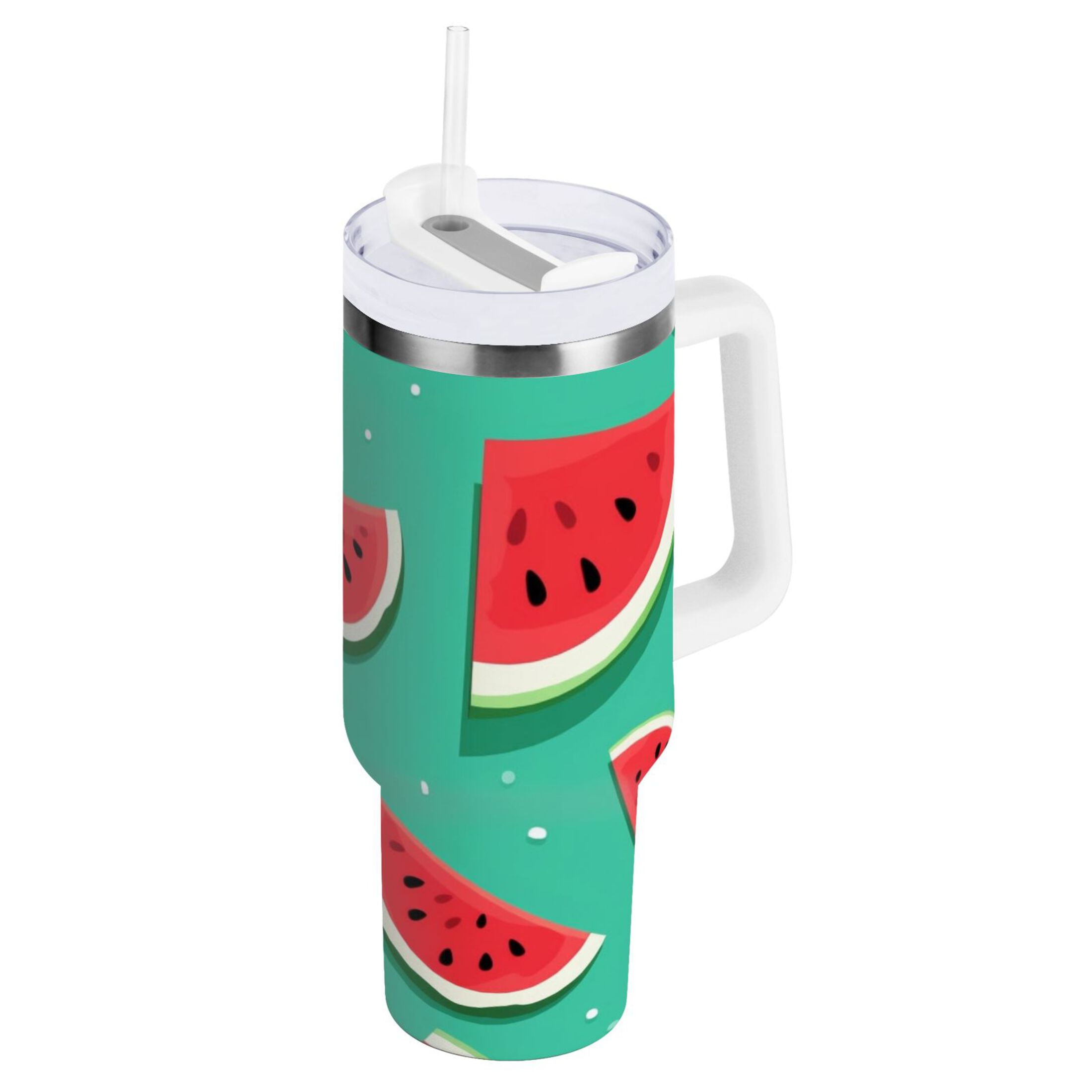 30 oz Tumbler with Handle and Straw Lid Vacuum Insulated Cup Leak-Proof ...
