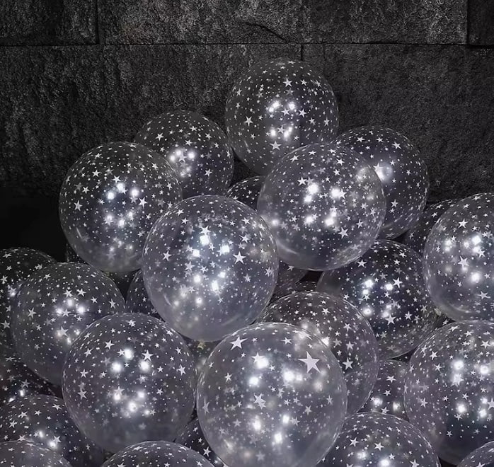 30 pack printed star balloons transparent printed balloons birthday ...