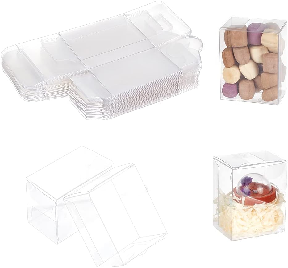 30 pc 30 Pcs Transparent Plastic PVC Box 1.6x1.2x2 Inch Clear Rectangle ...