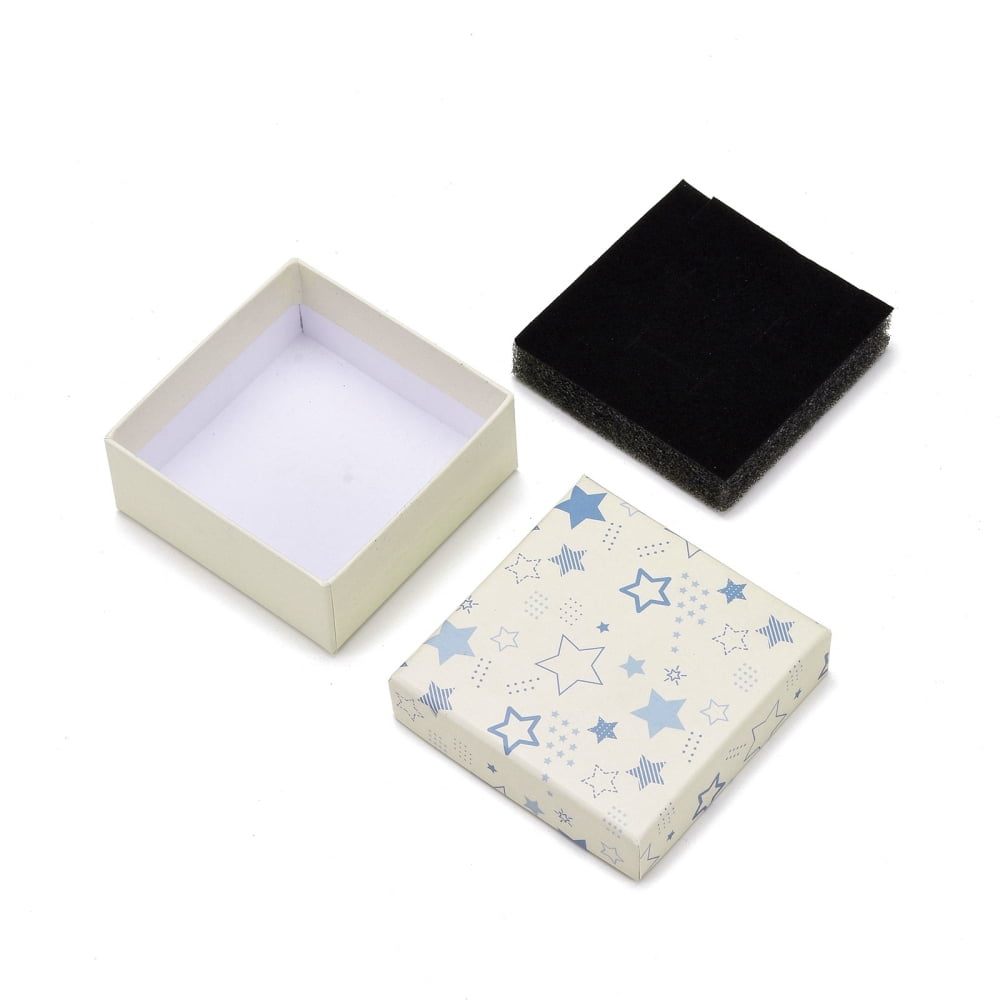 30 pc Cardboard Jewelry boxes with Black Sponge Mat for Jewelry Gift ...