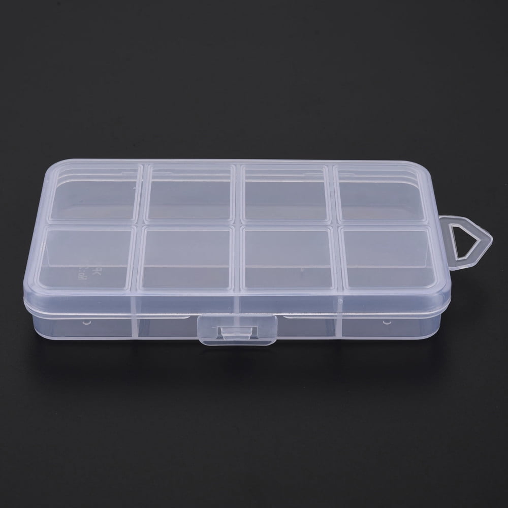 30 pc Polypropylene(PP) Bead Storage Containers with Hinged Lid and 8 ...